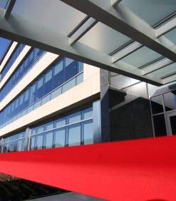 Extra Wide Red Ribbon for Cutting, 1 Foot Wide / 290mm - Next Day Delivery