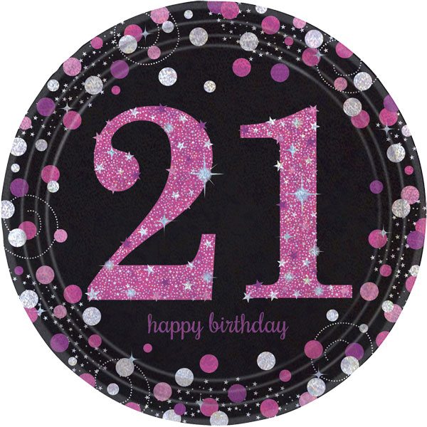 21st Pink Celebration - Party Supplies, Decorations - Party Shop, UK ...