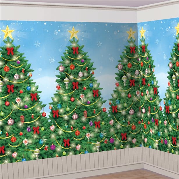 Christmas Tree Scene Setter & Novelties - Fun Party Supplies