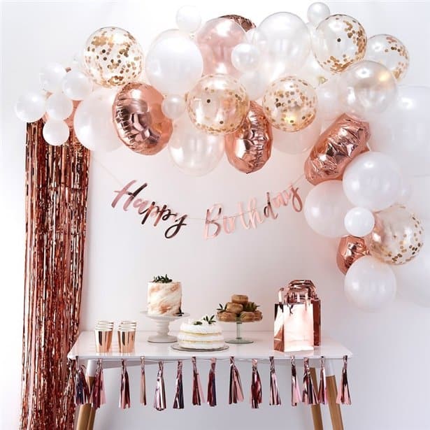 Rose Gold Balloon Arch - How to create a balloon arch at home
