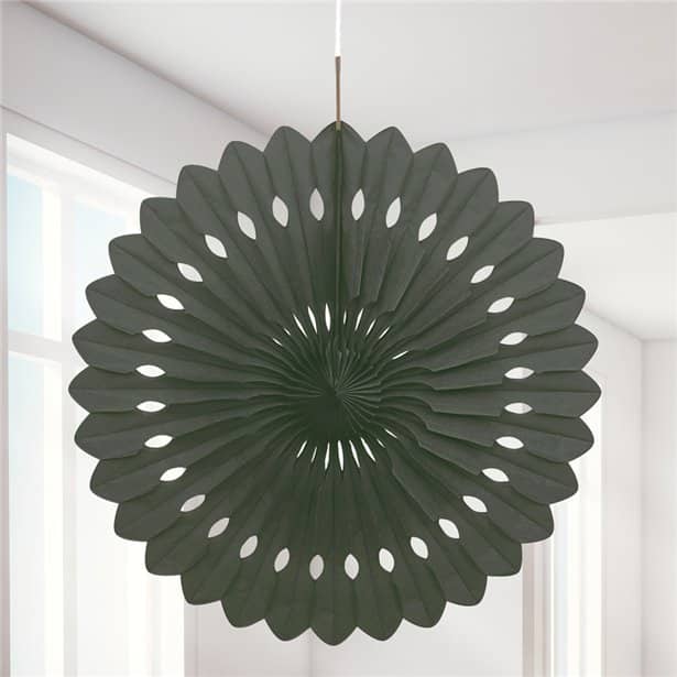 Black Paper Fan Decoration & Stylish Black Decor