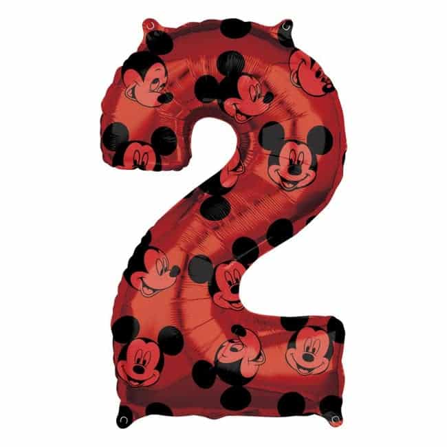 Mickey Number Balloon & Decorations - Next Day Delivery