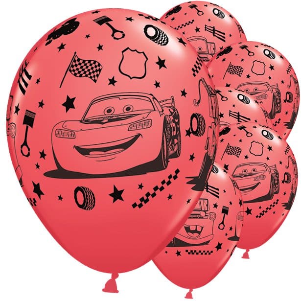 Disney Cars Party Printed Latex Balloons - Next Day Delivery