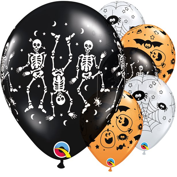 Halloween Printed Spooky Latex Balloons - Next Day Delivery