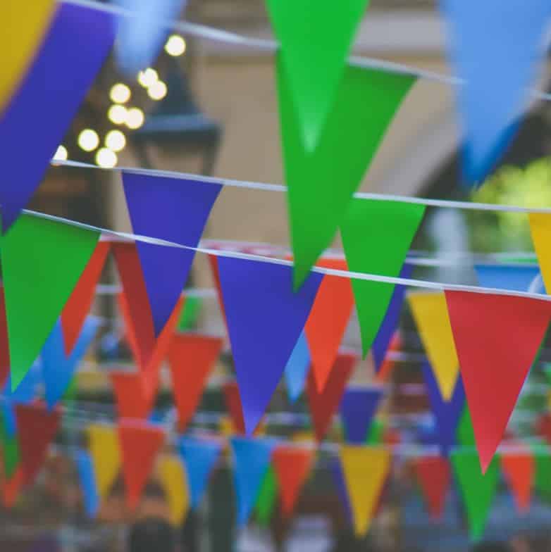 Outdoor Plastic Bunting, Business, Sports, Schools - Quick Delivery