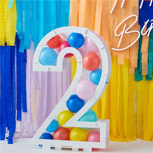 Balloon Mosaic Number Stands - Easy DIY Stunning Balloons