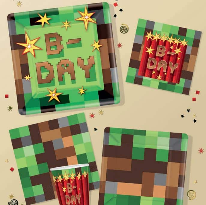 Minecraft TNT Themed Party decorations - Next Day Delivery