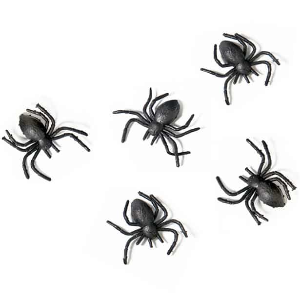 Mini Plastic Spiders - Halloween Toys - Next Day Delivery