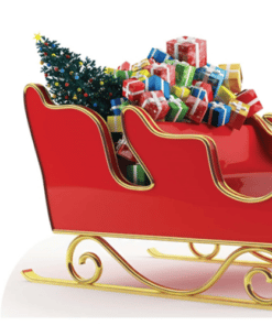 Christmas Santa Sleigh with Presents Lifesize Cardboard Cutout
