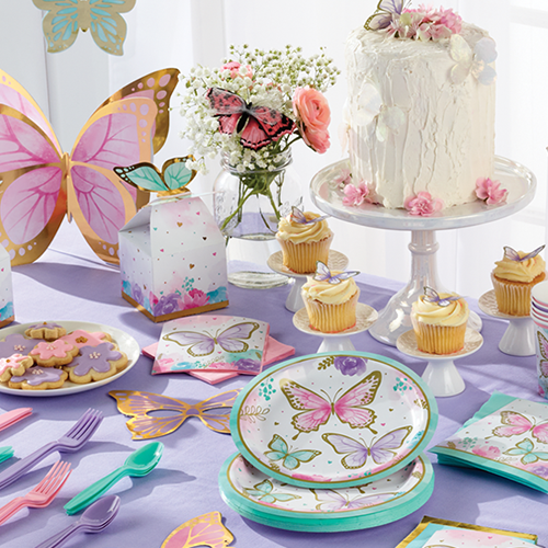 Butterfly Shimmer Birthday Party Decorations
