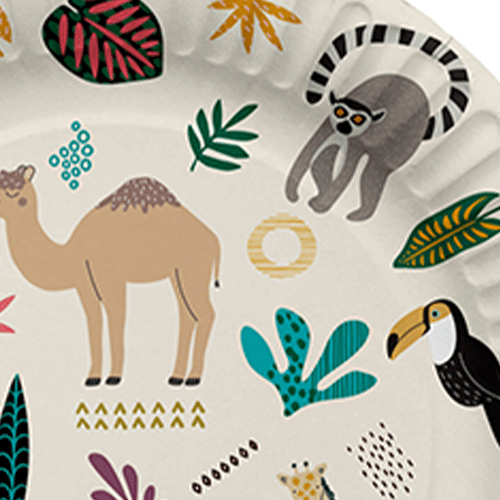 Zoo Themed Paper Plates, Zoo Animal Plates