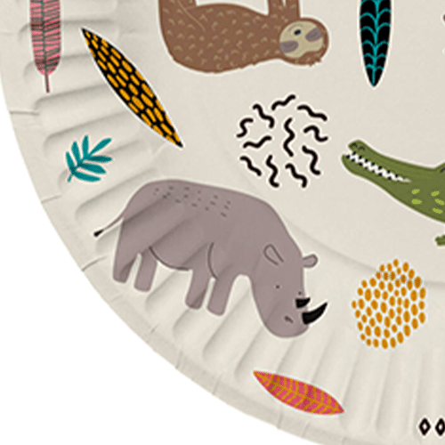 Zoo Themed Paper Plates, Zoo Animal Plates