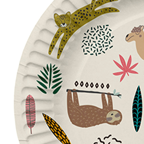 Zoo Themed Paper Plates, Zoo Animal Plates
